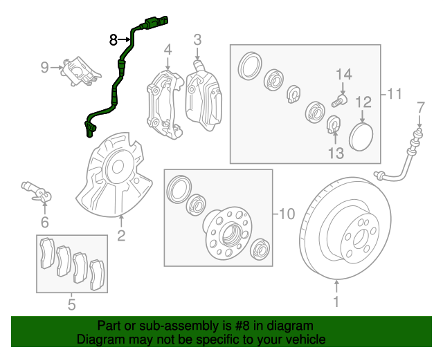 207-540-00-17-64 - ABS Sensor 2010-2014 Mercedes-Benz | Mercedes-Benz ...