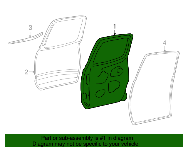 2001-2004 Toyota Tacoma Door Shell 67003-04020 | Toyota Parts Center