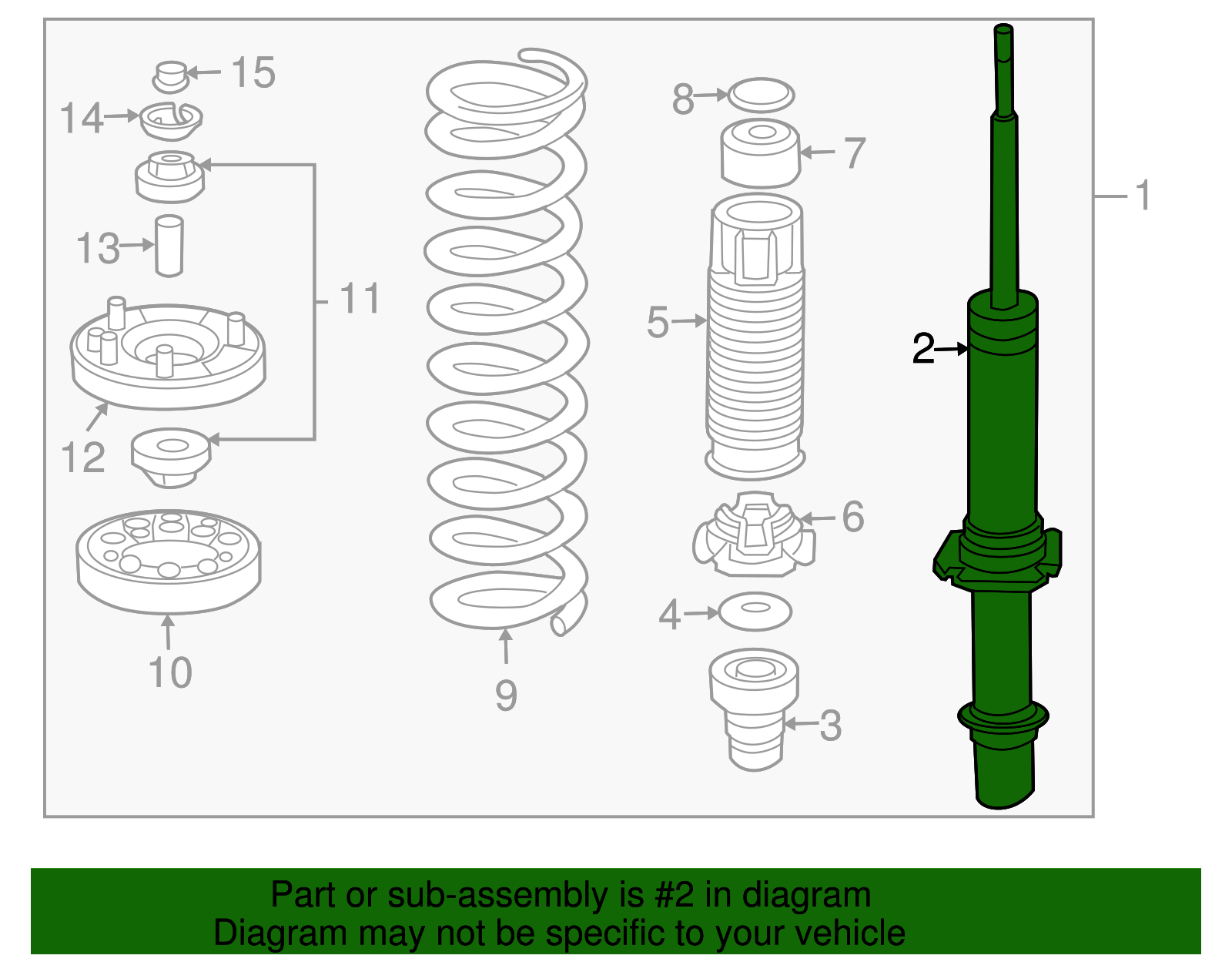 51605-SDP-A83 - 2005-2006 Honda Accord - Shock Absorber Unit Front | Genuine Honda Parts
