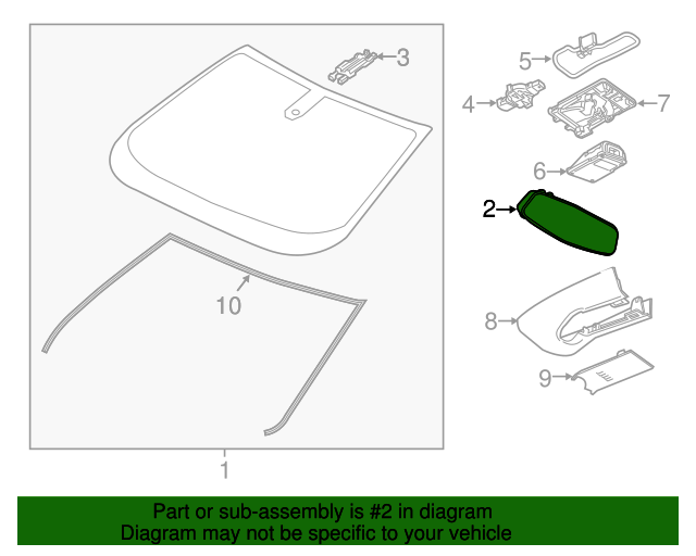 (Replaces 13555907) Inside Rearview Mirror 13564447 GM | GMPartsDirect.com