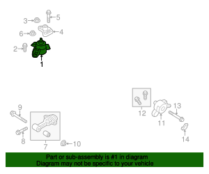 21810-A5000 - Engine Mount 2011-2017 Hyundai | AutoNationParts.com