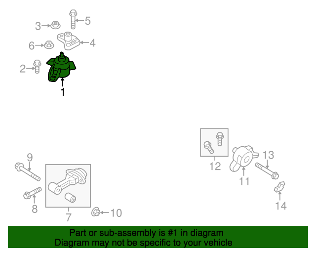 21810-A5000 - Engine Mount 2011-2017 Hyundai | AutoNationParts.com