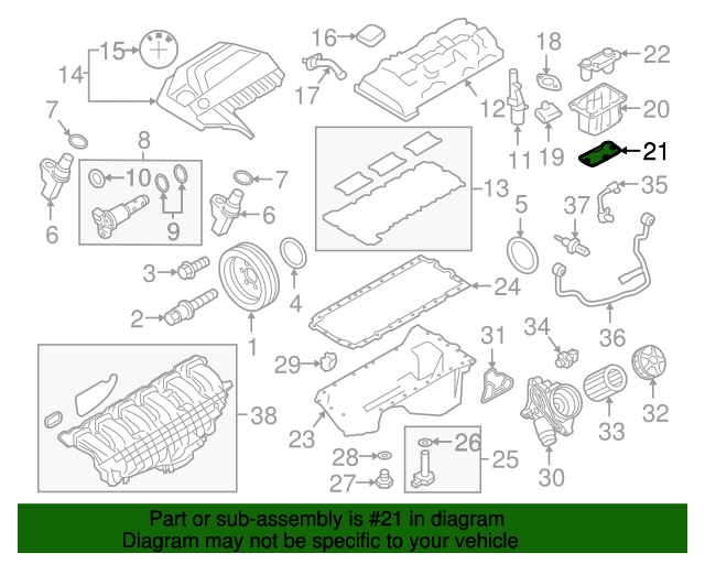 Genuine BMW 11-12-7-573-439 | Insert Gasket | FREE Shipping on Most ...
