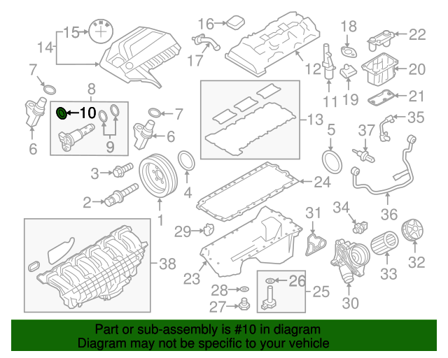 11367561852 - 2011-2018 BMW Solenoid Valve O-Ring (11-36-7-561-852 ...
