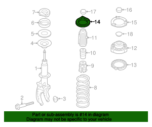 7P0-511-149 - Coil Spring Insulator 2011-2015 Volkswagen Touareg ...