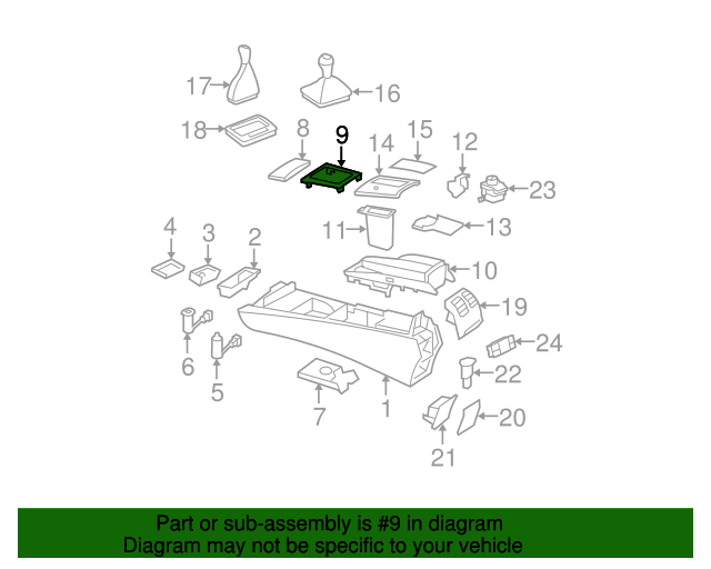 204-680-72-08 - Shift Panel 2012-2015 Mercedes-Benz | Mercedes-Benz USA ...
