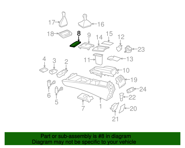 2010-2015 Mercedes-Benz Console Trim Panel 207-680-14-07 | MB Online Parts