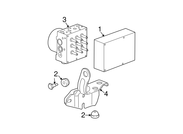 2009-2010 Chevrolet Electronic Brake Control Module with 12 Seals ...