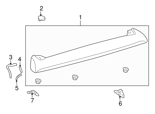 76894-60010-A0 - Rear Spoiler Cover 2003-2004 Lexus LX470 | Longo Lexus ...
