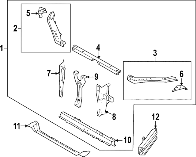 2015-2021 Subaru Upper Tie Bar 53029FJ1409P | OEM Parts Online