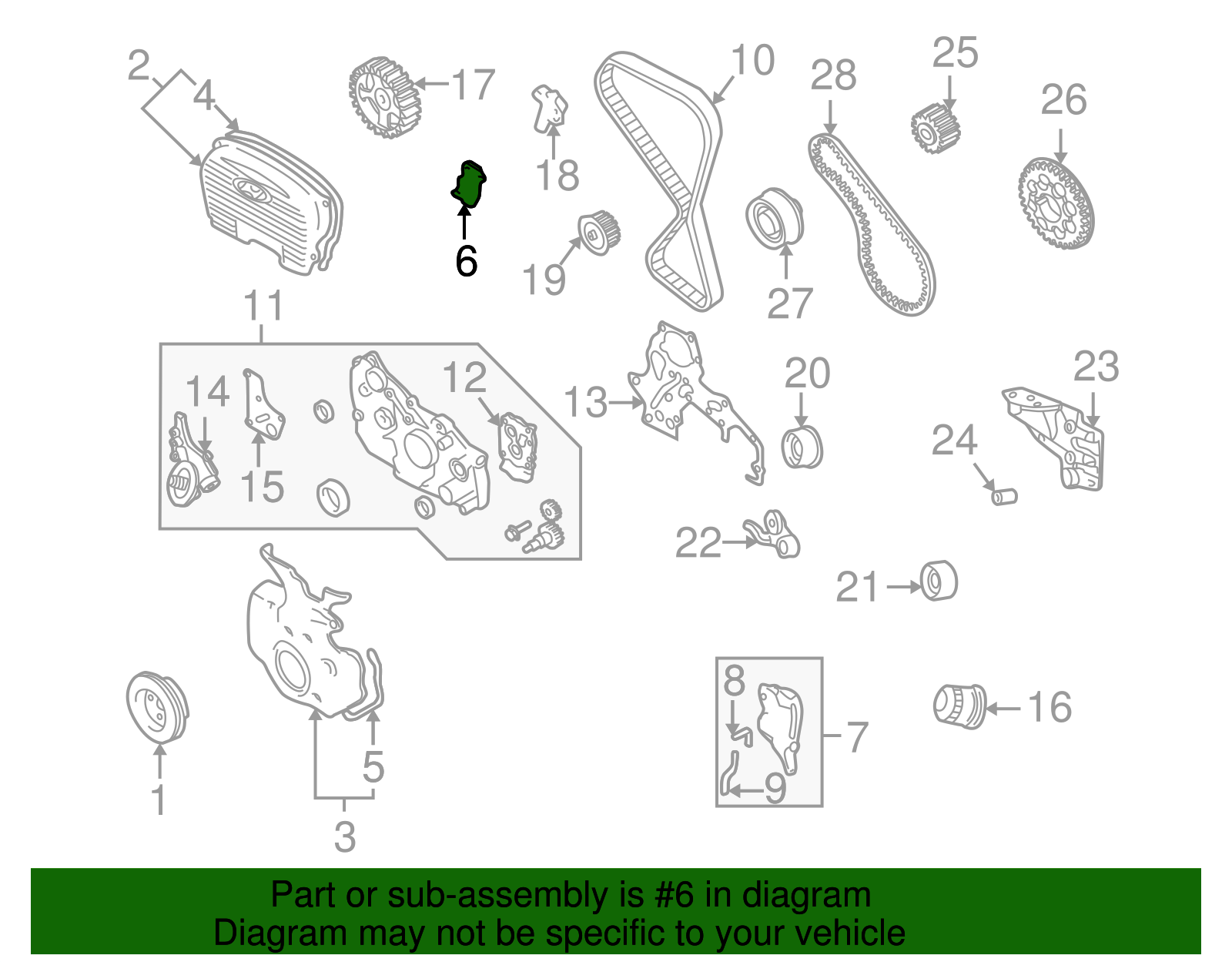 2001-2006 Kia Optima Inner Timing Cover 21332-38200 | Retail ...