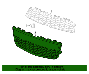 95227395 - Front Lower Grille 2012-2016 Chevrolet Sonic ...