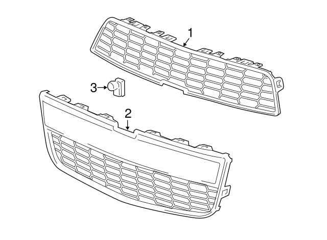 95227395 - Front Lower Grille 2012-2016 Chevrolet Sonic ...