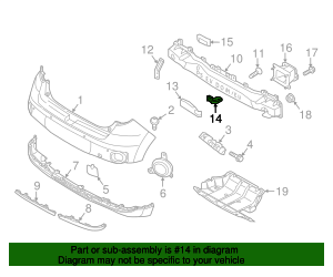 86634-B2000 - Impact Bar Center Bracket 2014-2019 Kia | Kia.Parts Store