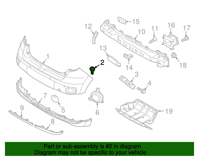 12210-06167B - Bumper Cover Screw 2014-2019 Kia | Kia.Parts Store