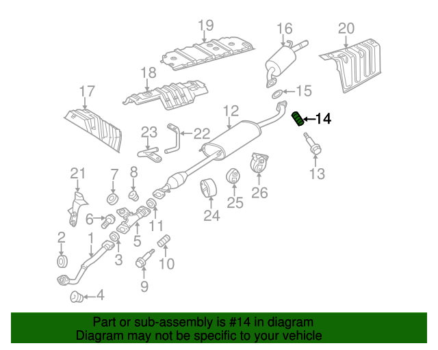 2000-2013 Toyota Exhaust Bolt And Spring 90501-35032 | Toyota Parts Center