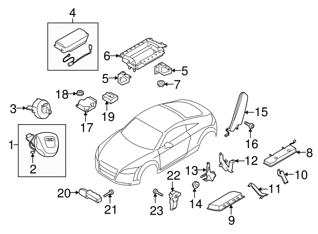 2006-2015 Audi Clock Spring 1K0-959-653-D | OEM Parts Online