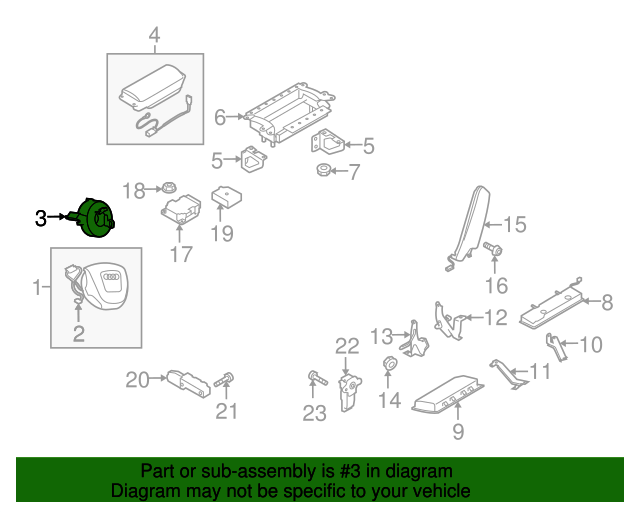 2006-2015 Audi Clock Spring 1K0-959-653-D | OEM Parts Online