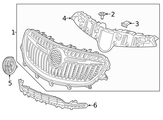 2017-2022 Buick Encore Front Lower Grille 42536906 GM | GMPartsDirect.com