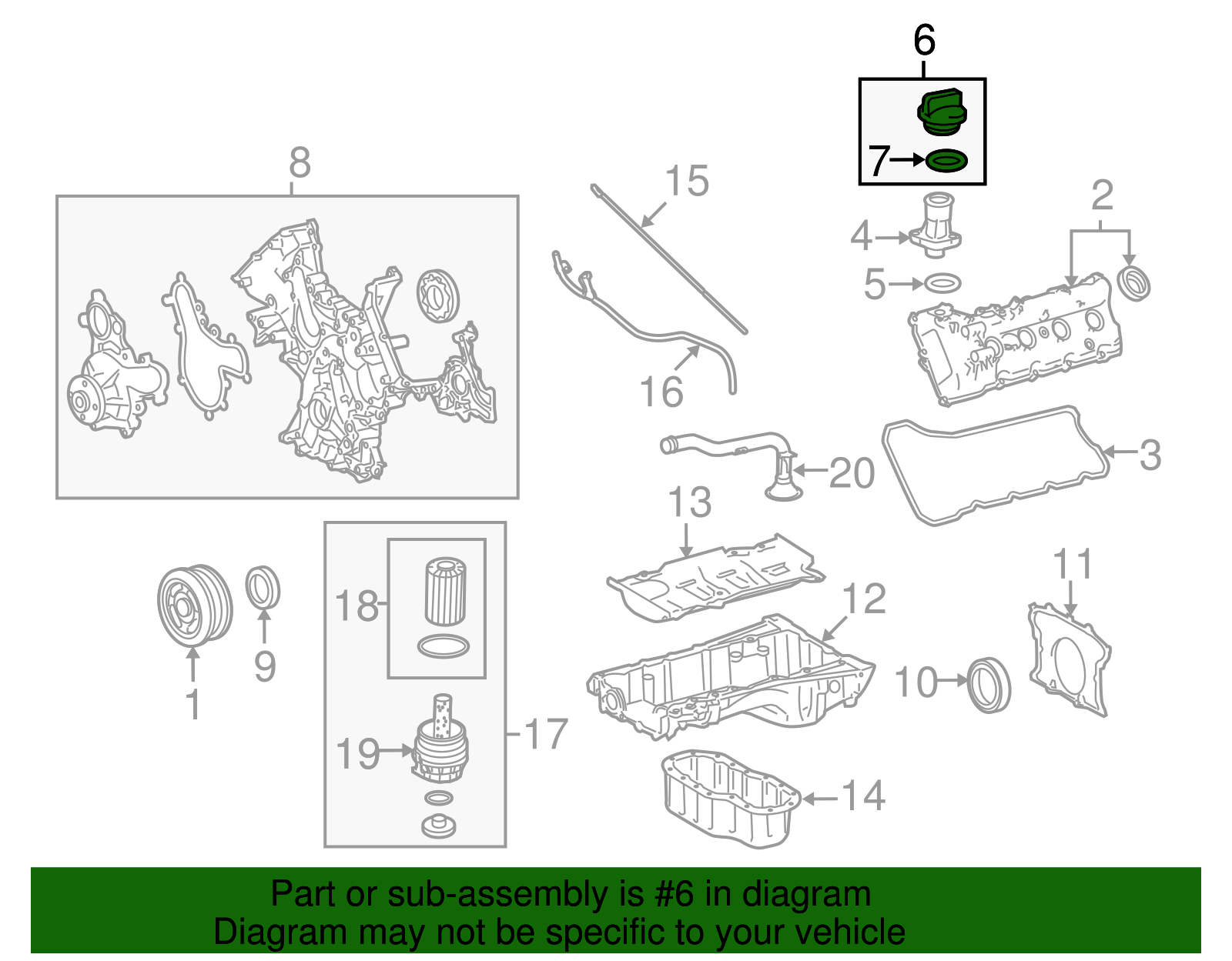12180-38020 - Engine Oil Filler Cap 2006-2015 Toyota | Longo Toyota Of ...