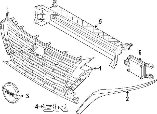 62075-9HF0A - Grille Surround 2023-2024 Nissan Altima | Nissan ...