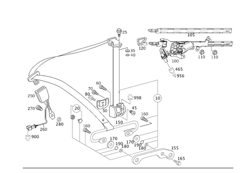 Front Seat Safety Belt for 2008 Mercedes-Benz CLK 550 | Mercedes-Benz ...
