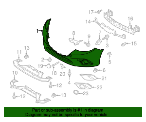 BJS7-50-031A-9U - Bumper Cover 2014-2016 Mazda 3 | Mazda Parts Connect