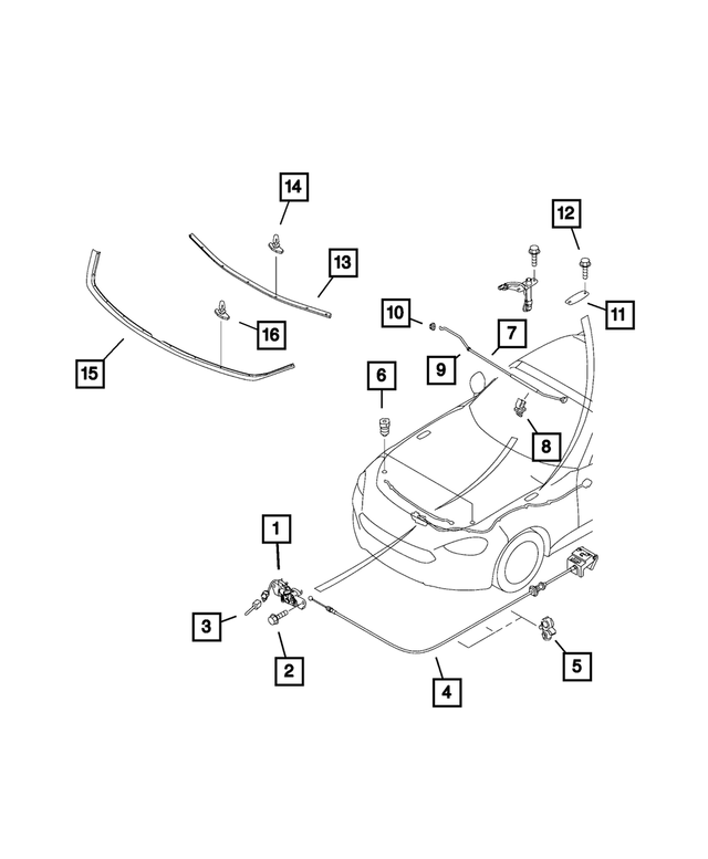 2017-2019 Fiat 124 Spider Hood Latch 68338499AA | Mopar eStore