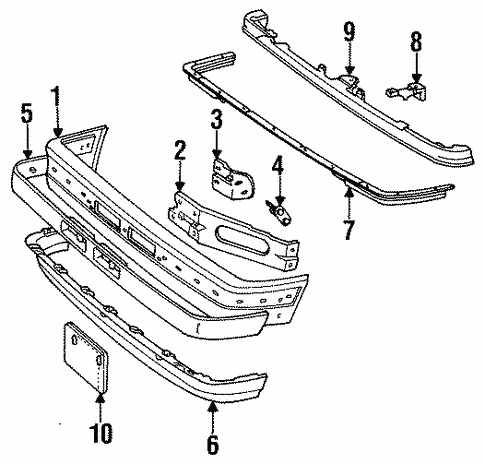 Bumper & Components - Front for 1994 Ford Explorer | TascaParts.com