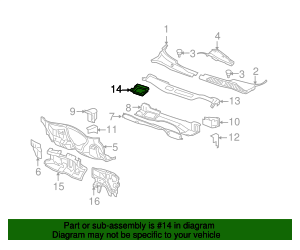 2006-2007 Chevrolet Monte Carlo Deflector-Plnm Wat 15794785 | GM Parts ...