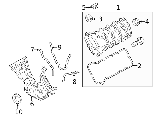 2020-2021 Ford Mustang Front Crank Seal KR3Z-6700-A | QuirkParts