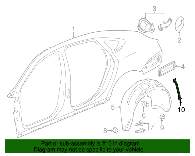 2013-2020 GM Passenger Side Rear Bumper Fascia Outer Bracket Bracket ...