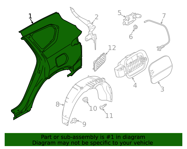 2019-2023 Hyundai Santa Fe Quarter Panel 71504-S2C00 | OEM Parts Online