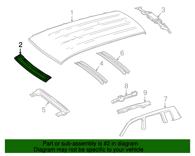 2016-2020 Mercedes-Benz Roof Frame 253-650-16-00 | Mercedes-Benz Parts