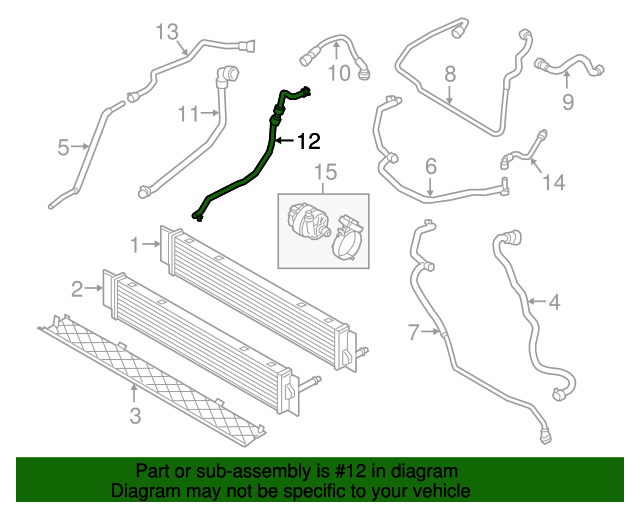 Genuine BMW 17-12-7-640-829 | Coolant Hose | FREE Shipping on Most ...