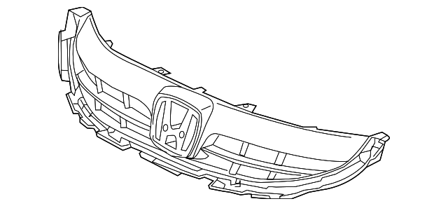 71121-TT1-A01 - Base Front Grille (Upper) - 2013-2015 Honda Civic ...