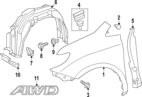 Exterior Trim - Fender for 2015 Toyota Sienna | OEM Parts Quick