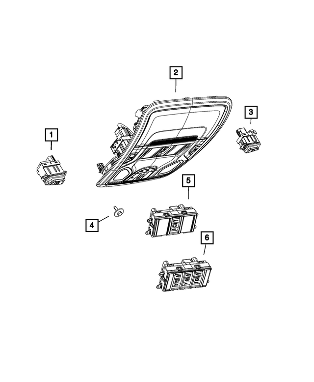 2022-2024 Ram Console Switch 68584849AA | Mopar Estores