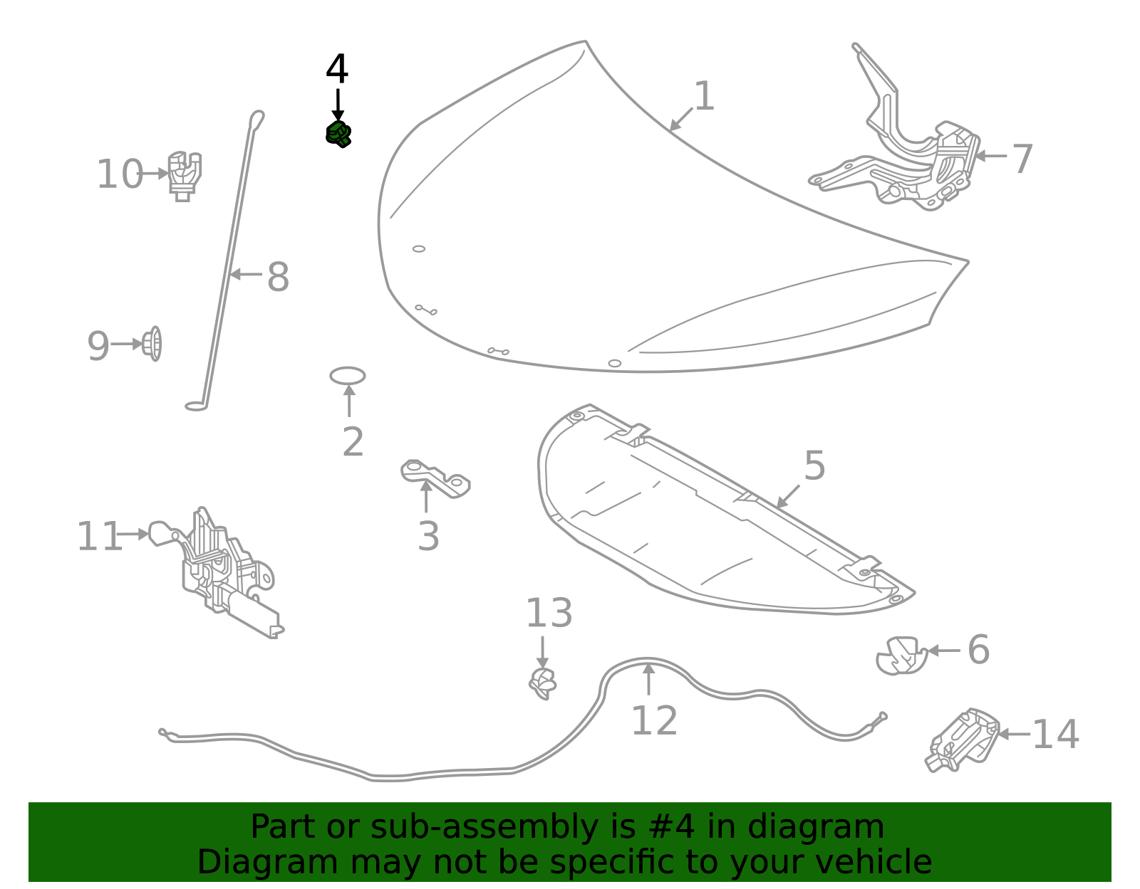 2021-2025 Toyota Seal To Hood Clip 53145-02010 | Toyota Parts Center