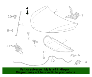 2021-2025 Toyota Seal To Hood Clip 53145-02010 | Toyota Parts Center