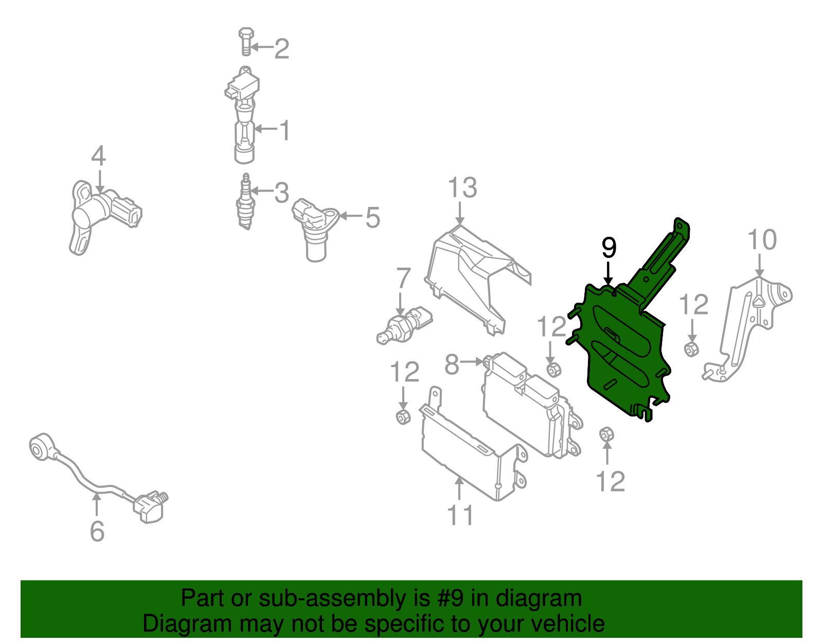 2009-2013 Mazda 6 Mount Bracket L518-18-885A | Mazda Part Direct