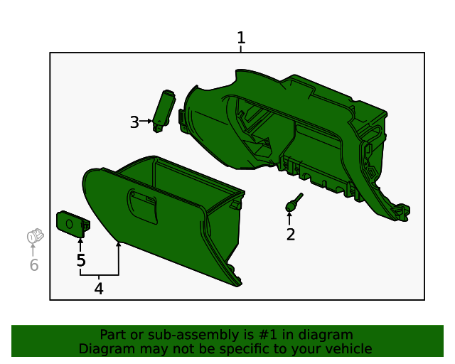 2021-2022 GMC Glove Box Assembly 84788136 | GMPartsDirect.com