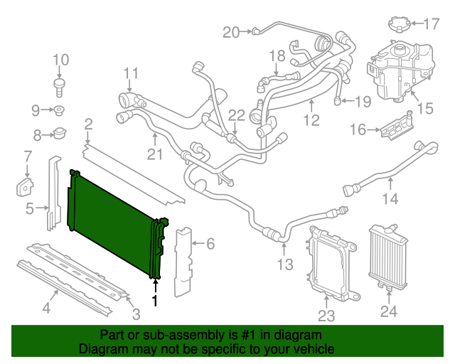 17118652497 - 2016-2018 BMW Radiator (17-11-8-652-497) | BMW of South ...