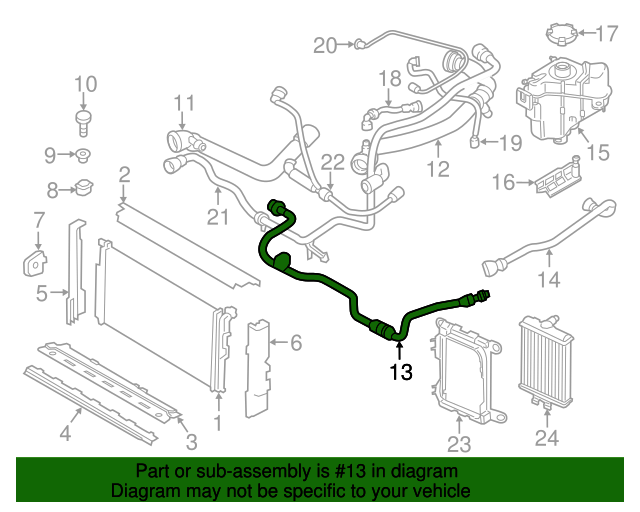 17128662837 - 2016-2021 BMW Connector Hose (17-12-8-662-837) | BMW of ...