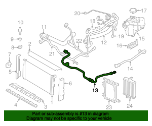 17128662837 - 2016-2021 BMW Connector Hose (17-12-8-662-837) | BMW of ...