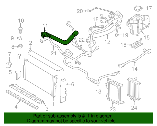 Genuine BMW 17-12-8-662-836 | Upper Hose | FREE Shipping on Most Orders ...