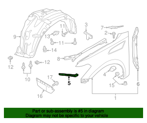 63180-1LA0A - Fender Front Bracket 2017-2024 Nissan Armada | Nissan ...