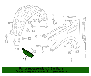 F3864-1LA0A - Fender Liner Extension 2017 Nissan Armada | AutoNation Parts