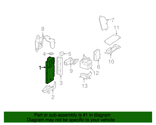211-545-95-01 - Fuse and Relay Center 2004-2007 Mercedes-Benz ...