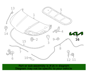 2022-2024 Kia Carnival Nameplate 86300-R0500 | QuirkParts